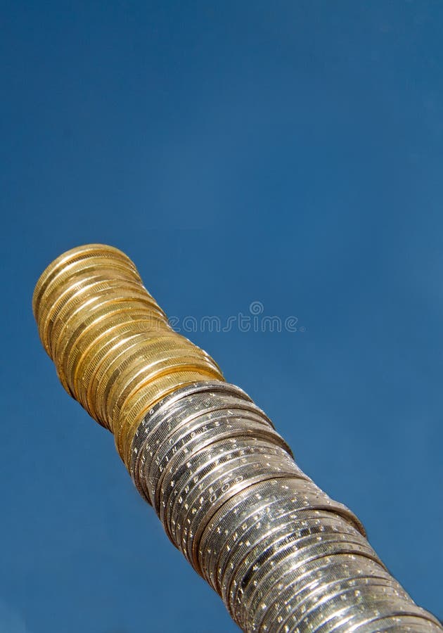 Piles of coins stock image. Image of euros, financial - 62850965