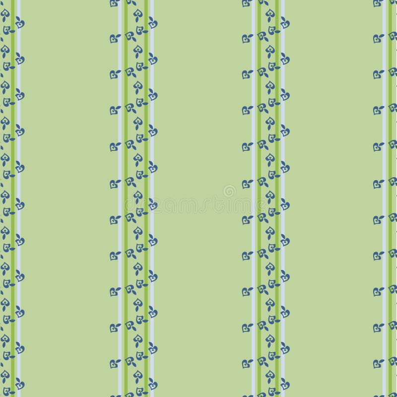 Columns of Flowers on Green Background Stock Illustration ...