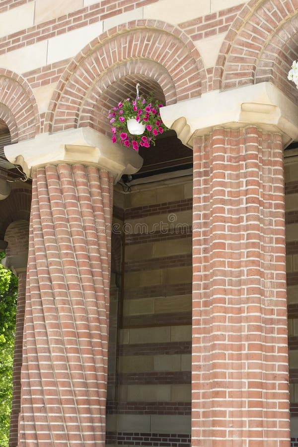 Columns with flowers stock photo. Image of flowerpot - 40911390