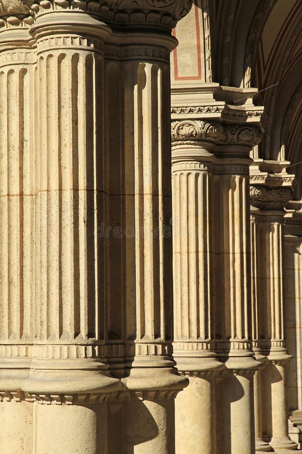 Columns in Front of the Vienna State Opera House Stock Image - Image of ...