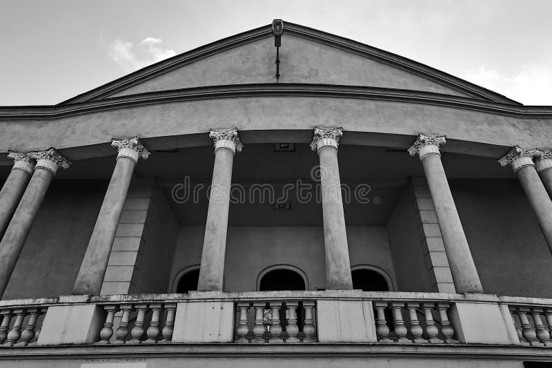 Columns and Frontage of a Historic Neoclassical Building Stock Image ...