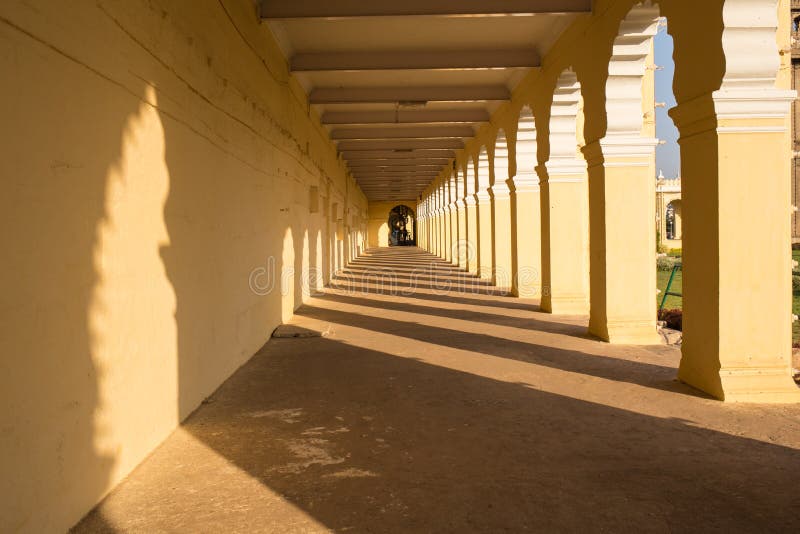 Columns Gallery. Toned Photo Stock Image - Image of lamp, landmark ...