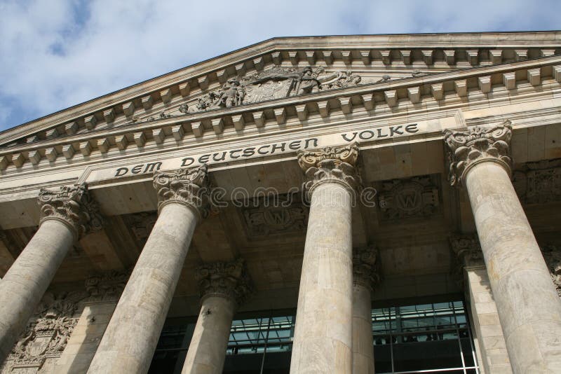 Columns of German Parliament Stock Photo - Image of german ...