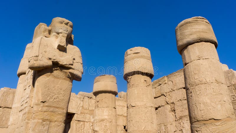 Columns and Giant Statues in Stock Image - Image of travel, sculpture ...