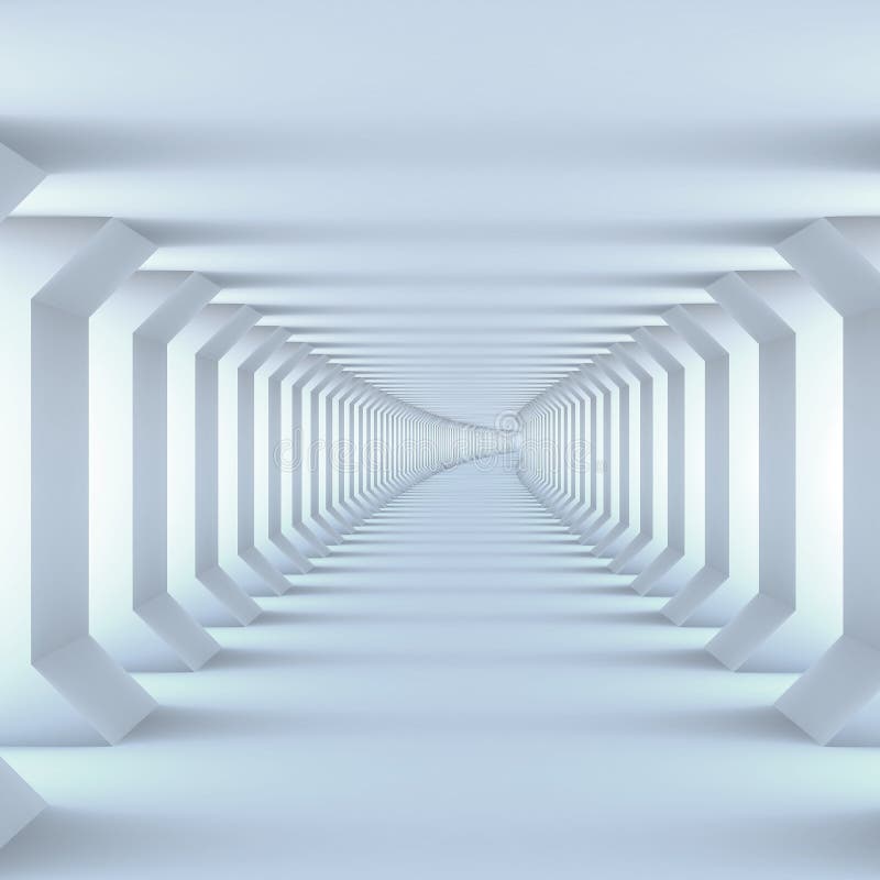 Futuristic Hallway stock illustration. Illustration of clean - 2677086