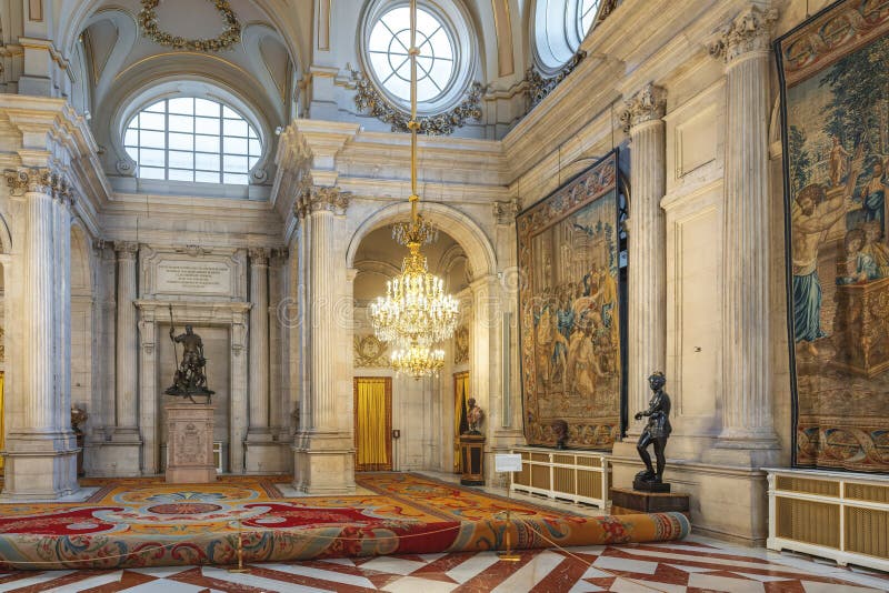 Columns Hall (Salon De Columnas) at Royal Palace of Madrid Interior ...
