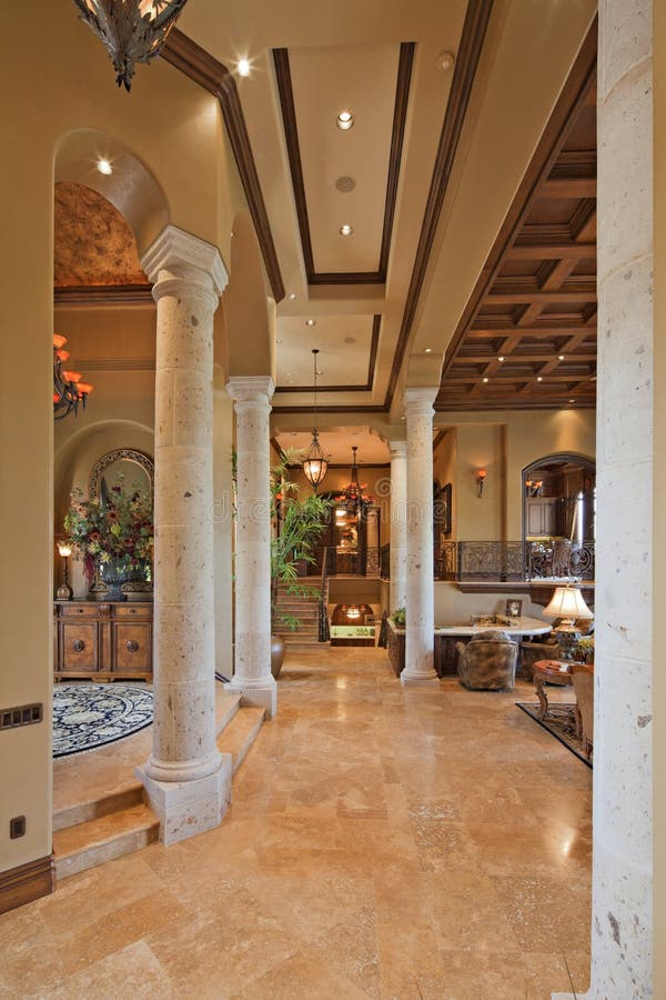 Columns hallway stock image. Image of light, classic - 14292237