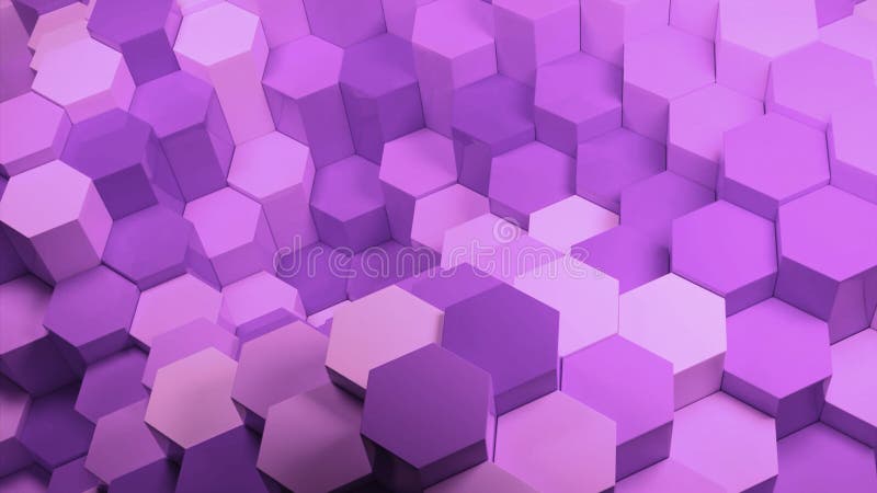 Columns of Hexagons Move in Waves. Design. Geometric Columns Move Up ...