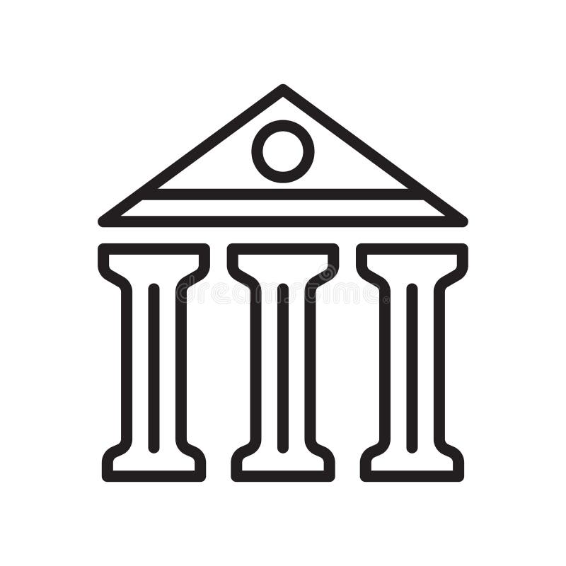 Columns Icon Vector Isolated on White Background, Columns Sign Stock ...