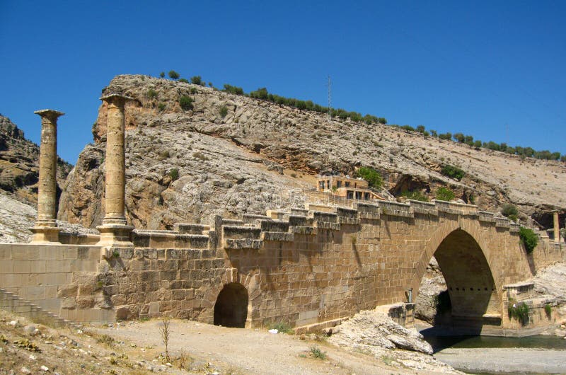 Columns of Karakus Tumulus in Turkey Stock Image - Image of mature ...