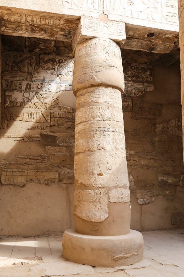 Columns in Karnak Temple, Luxor, Egypt Stock Image - Image of karnak ...