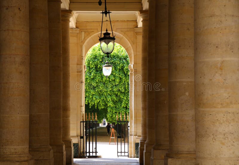Beautiful Columns of the Palais-Royal in Paris Stock Image - Image of ...