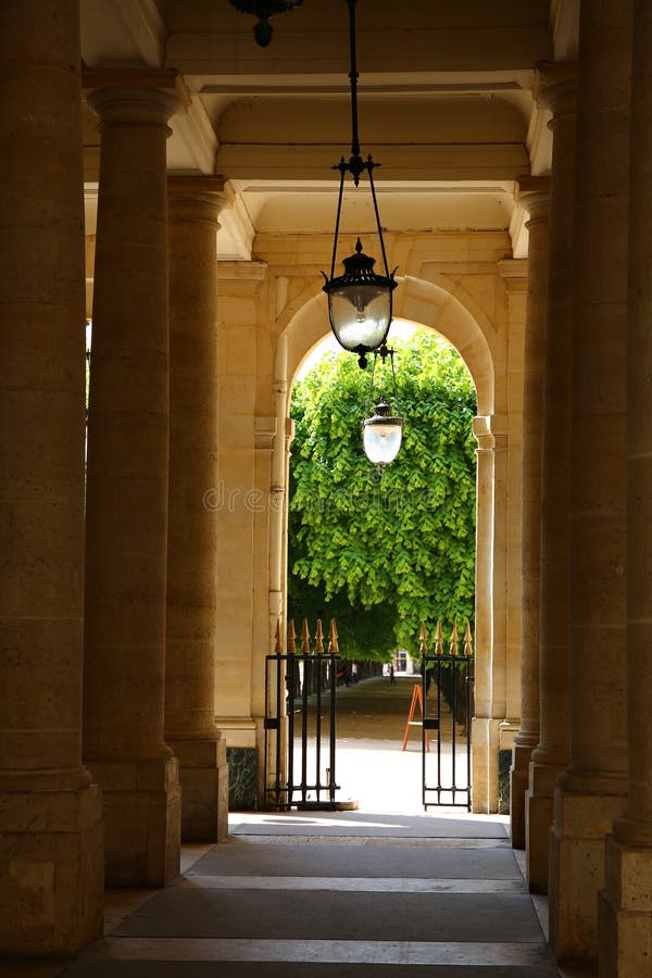Beautiful Columns of the Palais-Royal in Paris Stock Photo - Image of ...