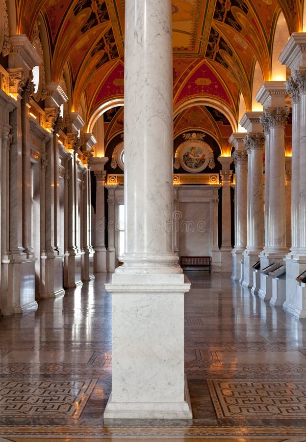 Columns of Library Congress in Washington DC Editorial Image - Image of ...