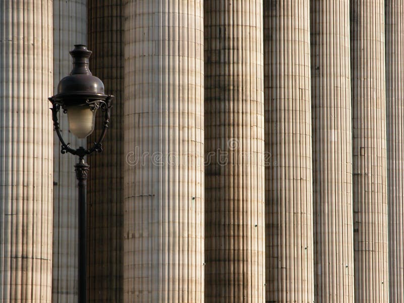Columns and Lighting Pole 2 Stock Photo - Image of building, jacques ...