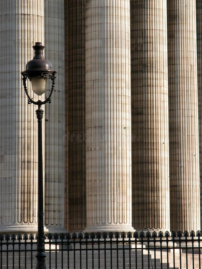 Columns and Lighting Pole 2 Stock Photo - Image of building, jacques ...
