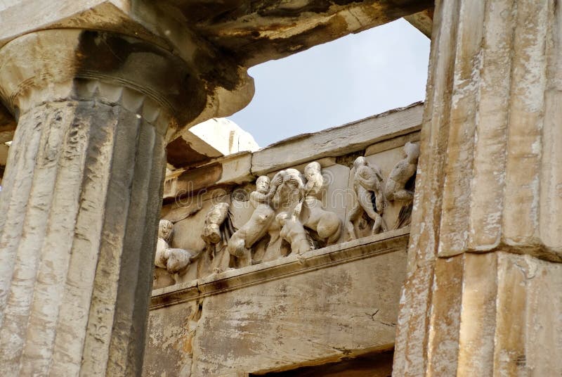 Columns and Lintel in an Ancient Temple Stock Photo - Image of stone ...