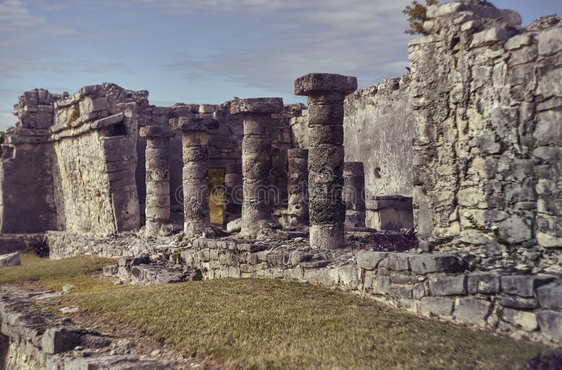 Columns of the Mayan Temples 3 Stock Photo - Image of archaeological ...
