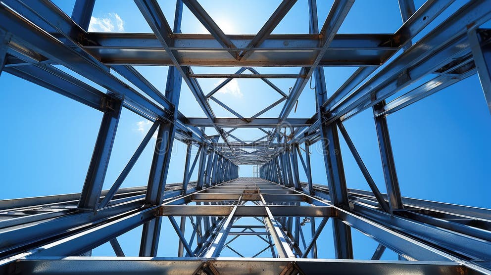 Columns metal framework stock illustration. Illustration of ...