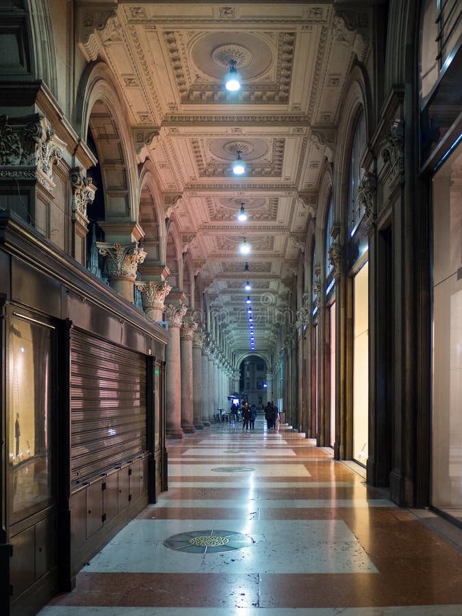Columns in Milan editorial stock photo. Image of illuminated - 89315228