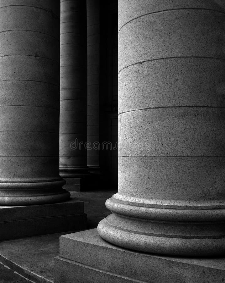 Columns on Old Building Bank Courthouse Architecture Stock Photo ...