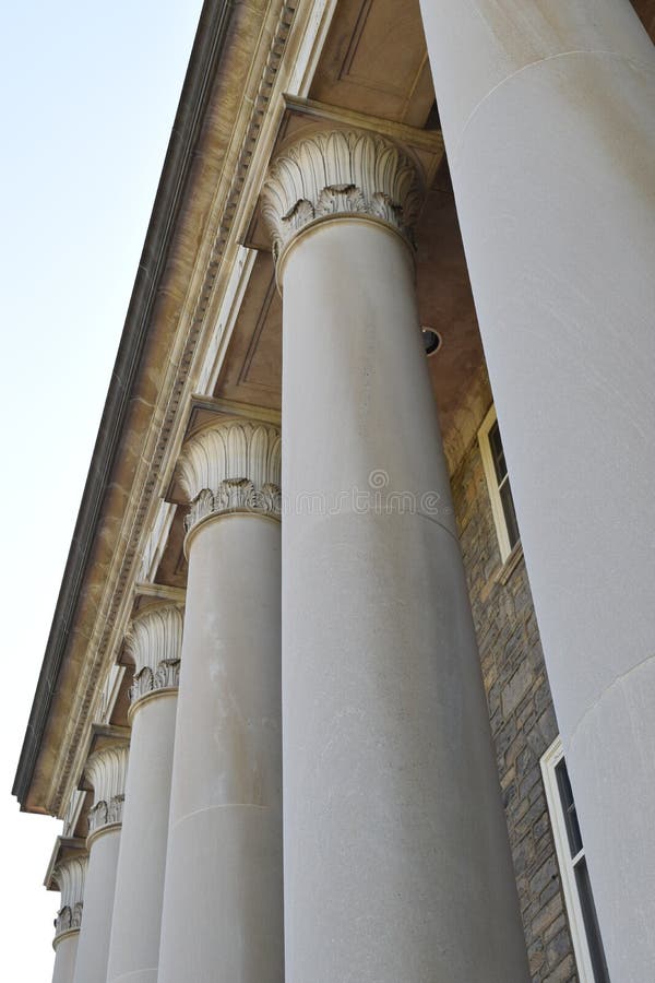 Columns of Old Main, Penn State Stock Photo - Image of library, state ...