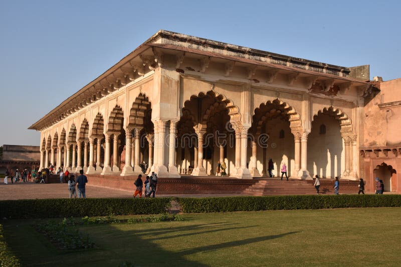 Columns in Palace - Agra Red Fort India Editorial Stock Image - Image ...
