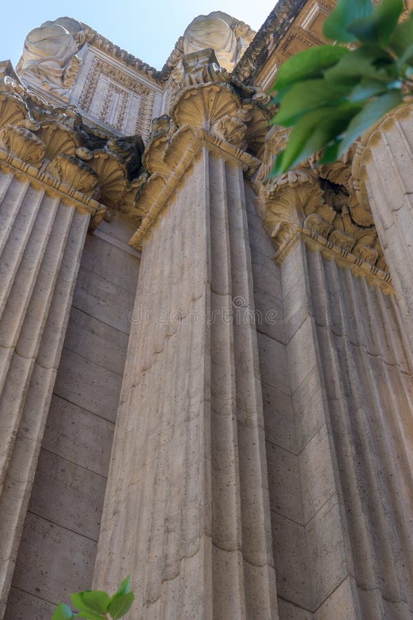 Columns at Palace of Fine Arts Editorial Stock Photo - Image of ...
