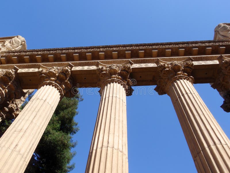 Columns of the Palace of Fine Arts Stock Photo - Image of ruins ...
