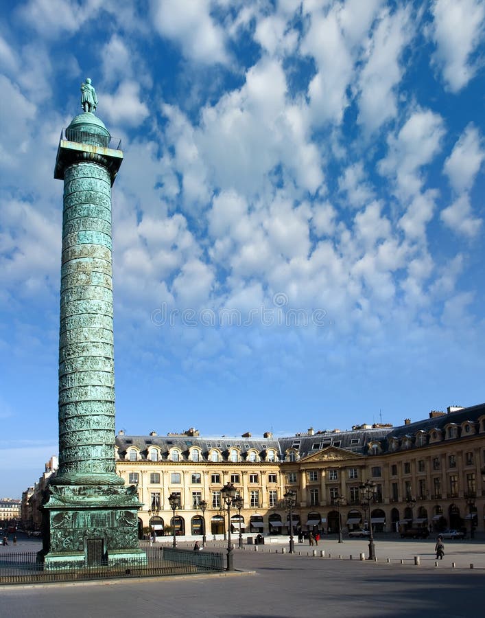 The Place Vendome Column in Paris Editorial Stock Image - Image of ...