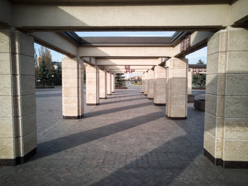 Columns in the Park of Victory Stock Photo - Image of victory, park ...