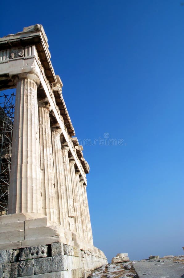 Columns at the Parthenon stock image. Image of powerful, front - 385