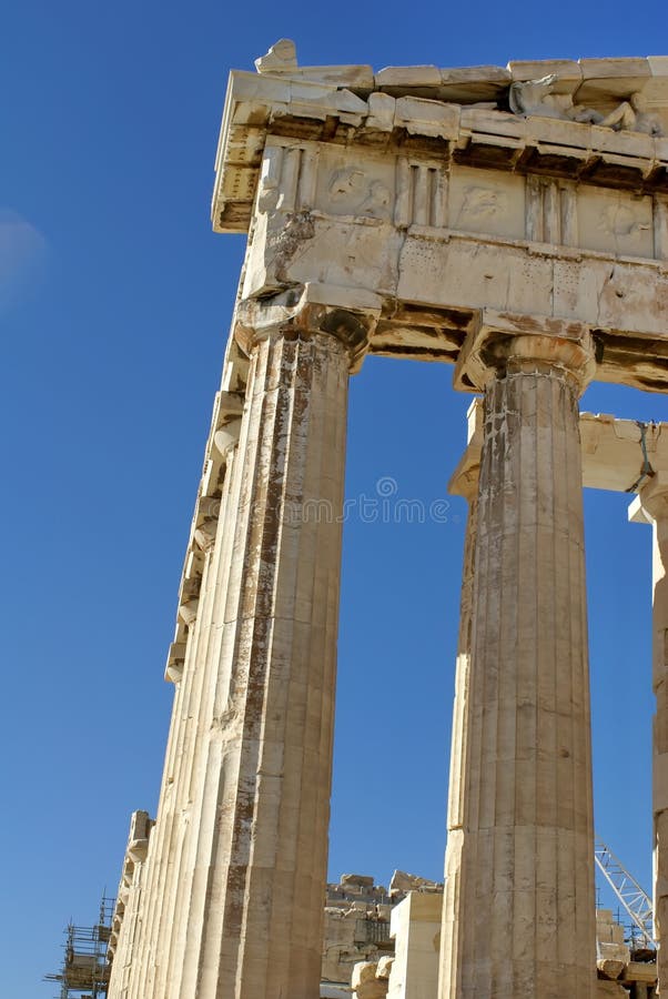 Columns of the Parthenon on the Acropolis Stock Photo - Image of unesco ...
