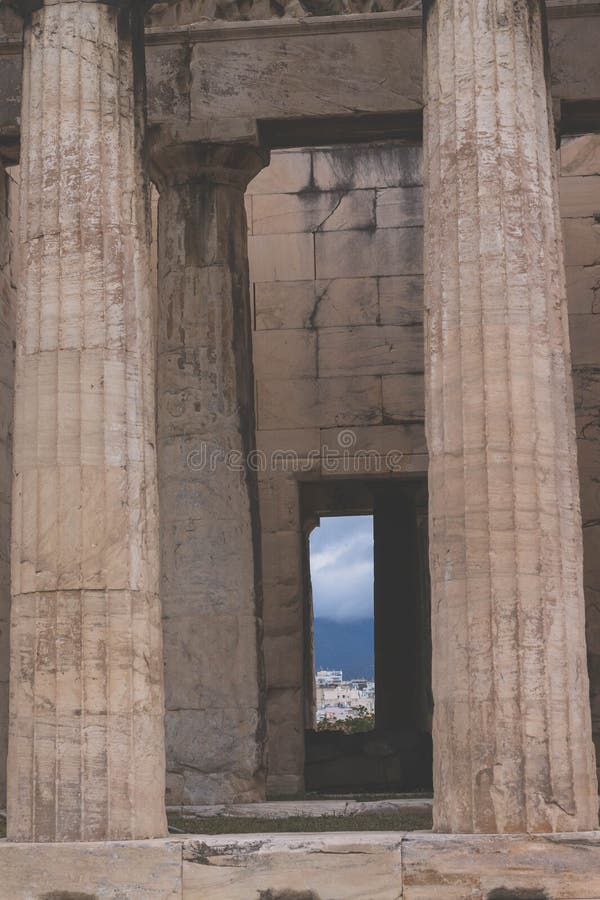 The Columns of the Parthenon in Athens, Greece Stock Photo - Image of ...