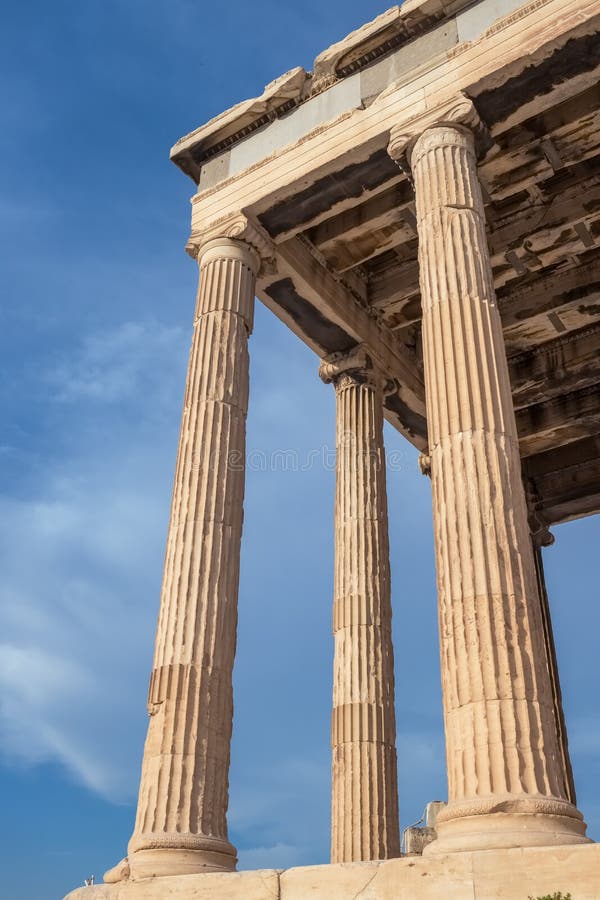 Columns of Parthenon Temple in Acropolis Stock Photo - Image of ...