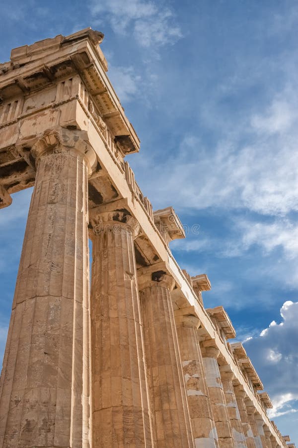Columns at the Parthenon stock image. Image of powerful, front - 385
