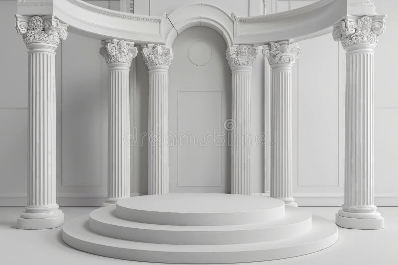 Columns with Podium for Product Presentation, Product Display Stock ...