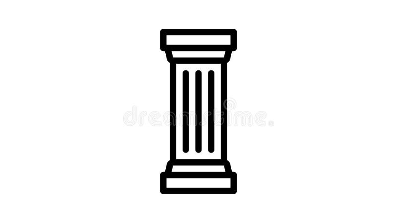 Columns and Posts Color Icon Animation Stock Footage - Video of ...