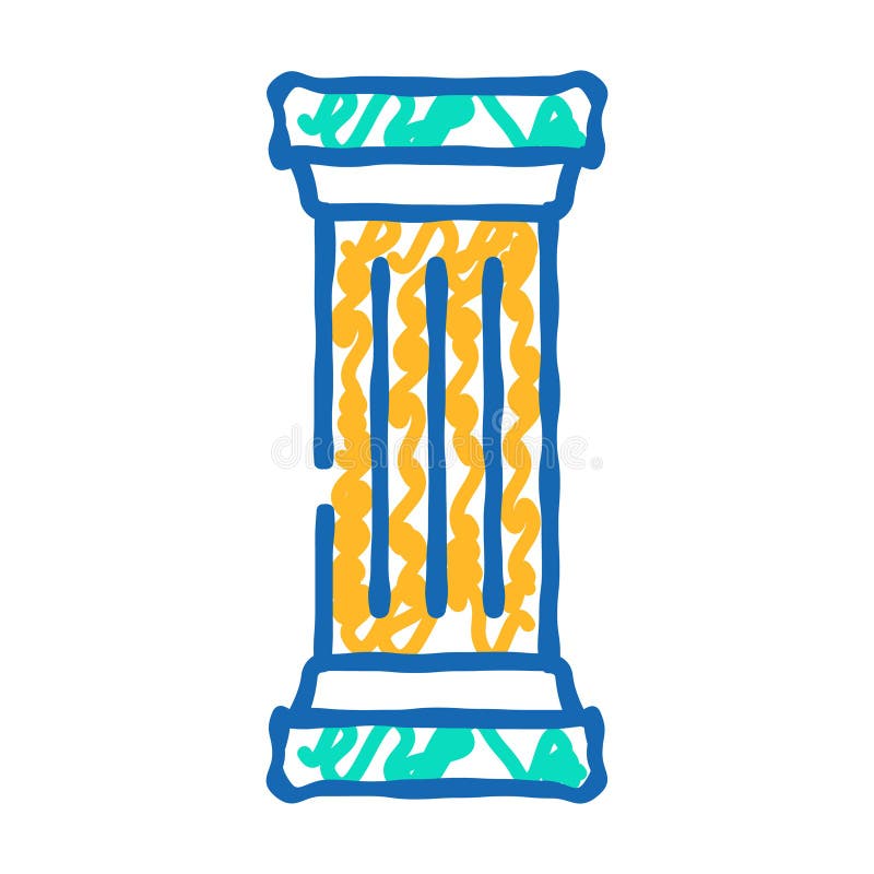 Columns and Posts Icon Doodle Illustration Stock Vector - Illustration ...