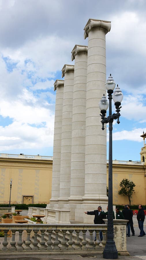 Columns Representing the Four Catalan Bars Editorial Photo - Image of ...