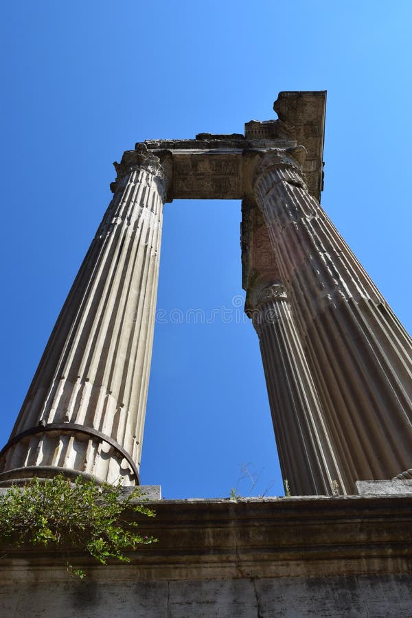 The Columns of the Roman Capital Remains Stock Photo - Image of columns ...