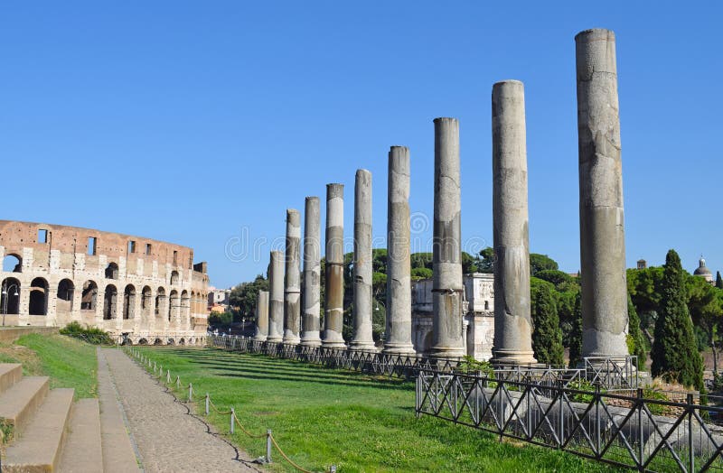 Columns of the Roman Forum, in Rome Stock Photo - Image of rome ...