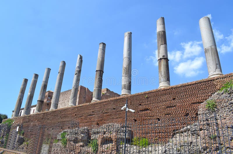 Columns of the Roman Forum, in Rome Stock Image - Image of architecture ...