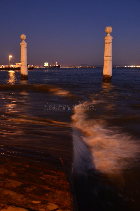 Columns at Shore stock image. Image of columns, lisbon - 49633505