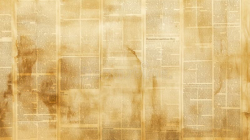 Retro Newspaper Front Page Showing Headlines and Articles, Vintage ...