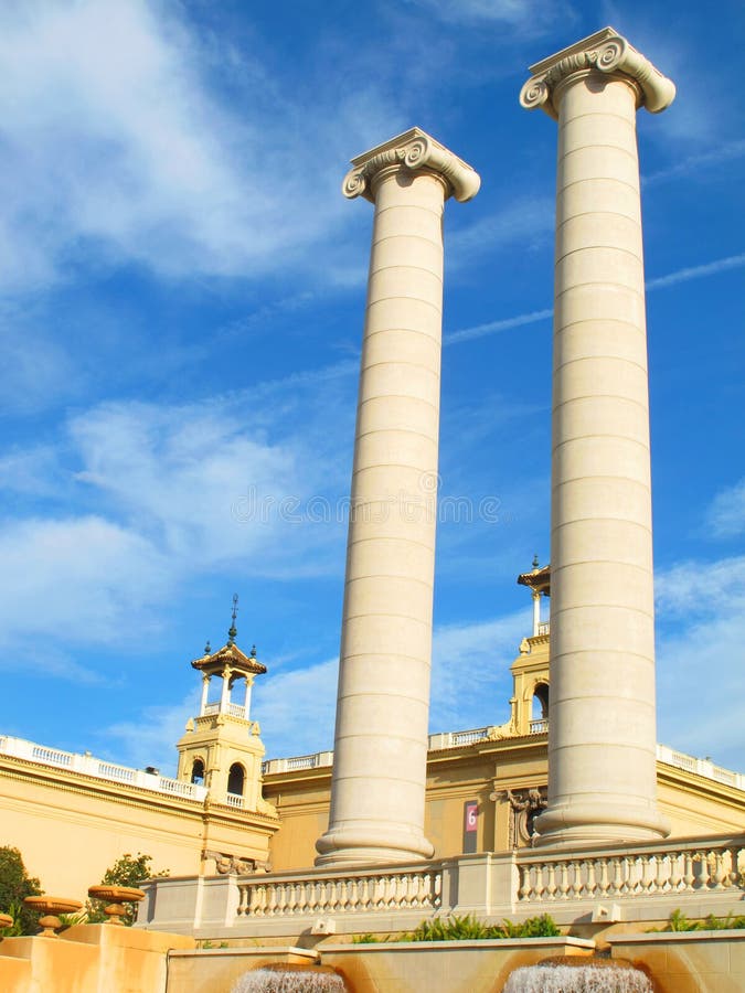 Columns stock image. Image of monument, catalonia, tower - 31491489