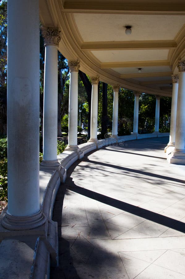 Dramatic Columns Stand Majestically in Balboa Park Gardens in San Diego ...