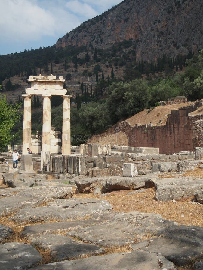 Ruins at Oracle of Delphi stock photo. Image of delphi - 101547832