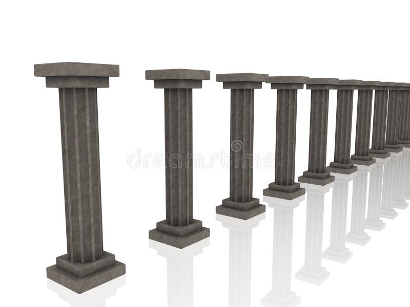 Columns of stones stock illustration. Illustration of structure - 18965658