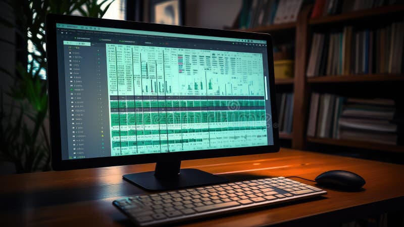 Columns table data stock illustration. Illustration of display - 372486639